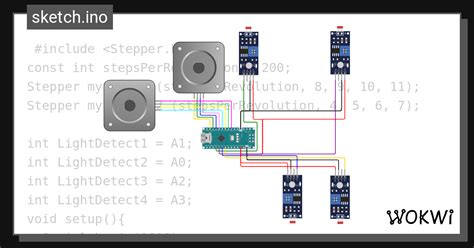 Solar Tracker Wokwi ESP32 STM32 Arduino Simulator