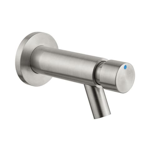 INOX Series Wall Mounted Self Closing Basin Tap With Push Button Idral