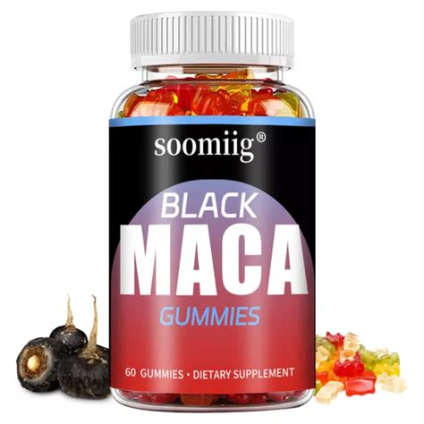 Black Maca Gummies Male Herbal Enhancement Supplement Energy