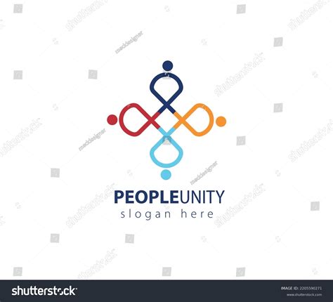 People Unity Link Logo Sign Stock Vector Royalty Free 2205590271 Shutterstock