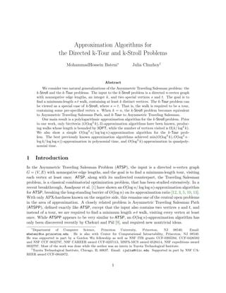 Approximation Algorithms For The Directed K Tour And K Stroll Problems
