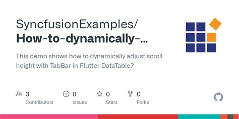 Releases · Syncfusionexampleshow To Dynamically Adjust Scroll Height With Tabbar In Flutter
