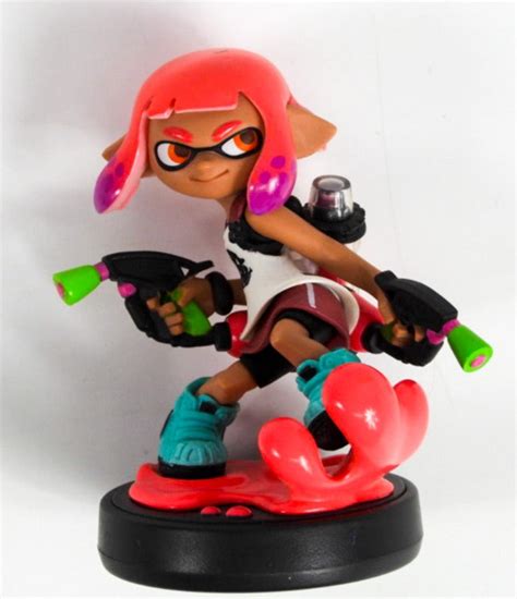 Inkling Girl Neon Pink Splatoon Series Amiibo Retro Mtl