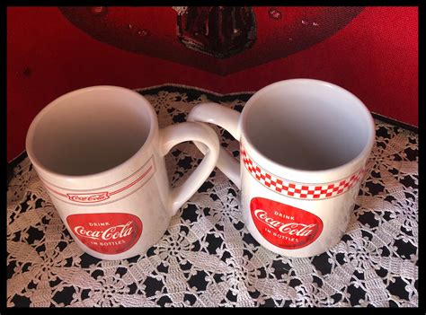 Set Of Two Vintage Coca Cola Mugs 505 Etsy