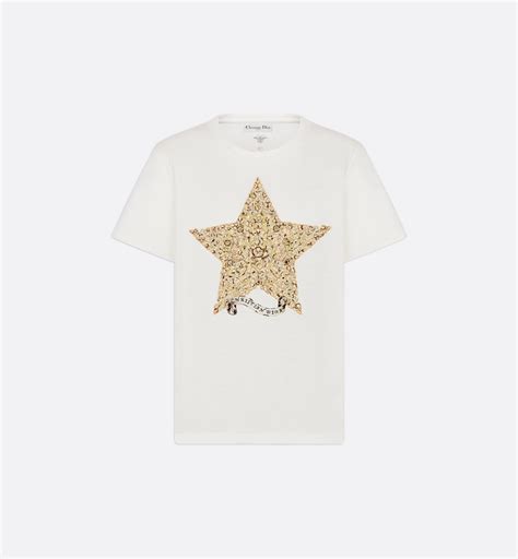 Sombrero De Pescador De Ala Corta D Bobby Dior Astral Bordado Blanco Y