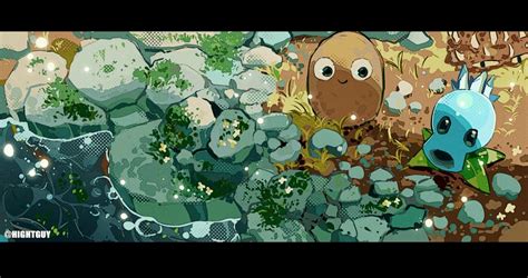Wall Nut And Snow Pea Plants Vs Zombies Drawn By Hightguy Danbooru