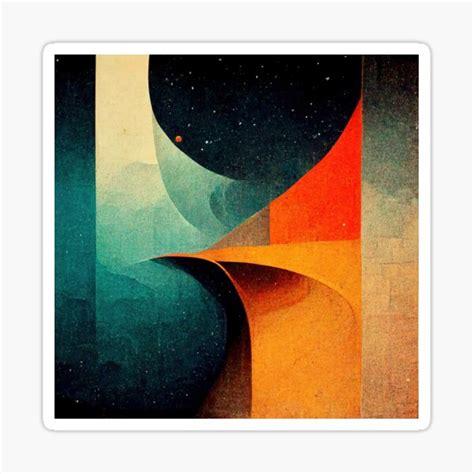 Abstract Daydreams Viii Vintage Graphic Style Sticker For Sale By