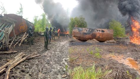 Illegal Refineries Boats Loaded With Stolen Crude Oil Destroyed In