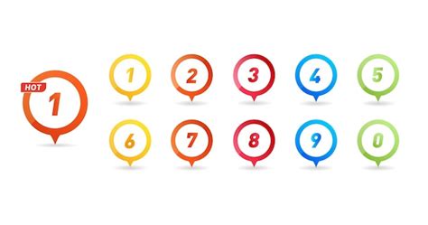 Premium Vector Colorful Label Number Tag Vector Illustration