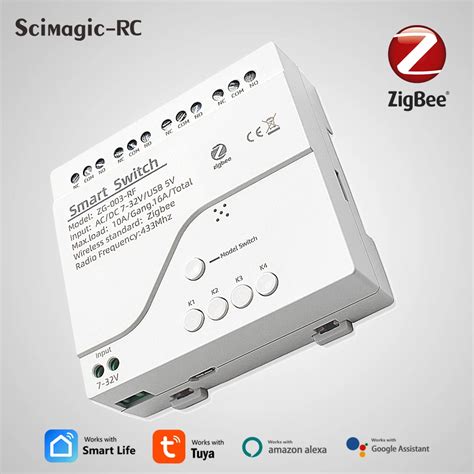 Tuya Zigbee Wifi Smart Home Relay Module Garage Door Relay Ac Dc 7 32v