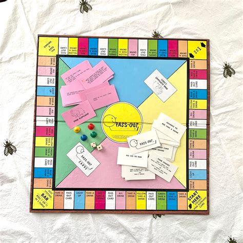Vintage Pass Out Board Game Midcentury Adult Drinking Game Etsy