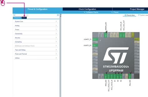 File Connectivity Wba Cmx Pinout Config Interface Stm Mcu