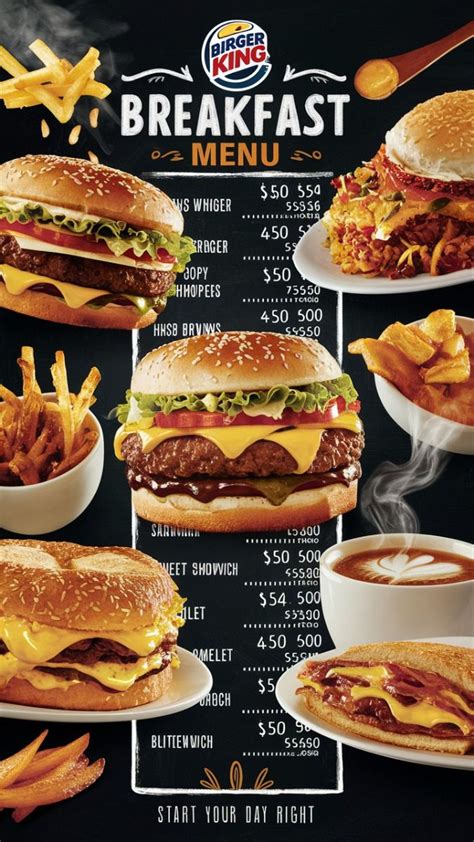 Burger King Breakfast Menu With Prices In 2024 Burger King Breakfast