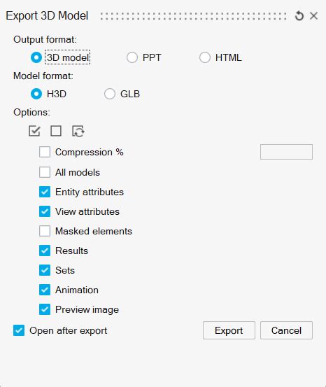 3d Model Export