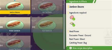 Pokémon Escarlata Y Violeta ¿qué Ingredientes Para Shiny Sandwiches