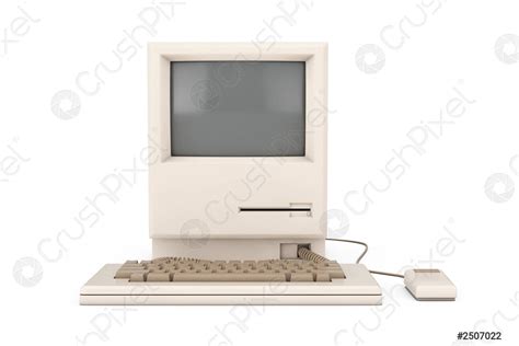 Retro Personal Computer The System Unit Monitor Keyboard And Mouse