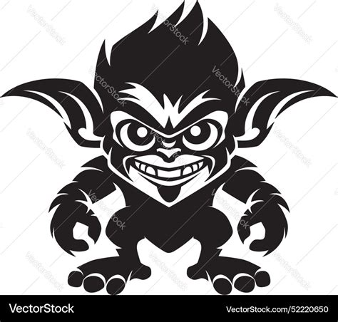 Nefarious Imp Dynamic Goblin Emblem Maleficent Vector Image