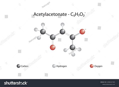 Molecular Formula Chemical Structure Acetylacetonate Stock Vector