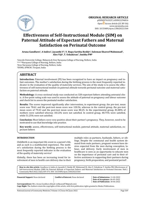Pdf Effectiveness Of Self Instructional Module Sim On