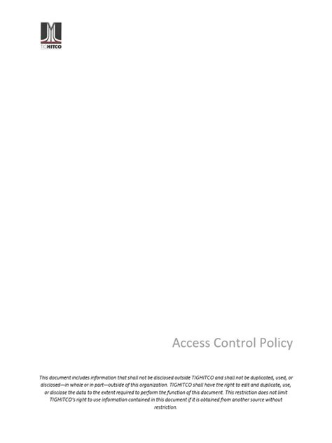 31 Ac Access Control Policy Rev Nc Pdf Information Security