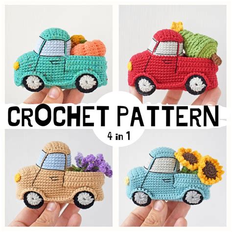 Season Truck Crochet Pattern Amigurumi Cute Car 4 In 1 Pdf Artofit