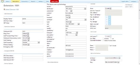 asterisk with freepbx and openfire phone mappings configuration