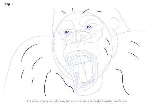 How To Draw King Kong Face King Kong Step By Step