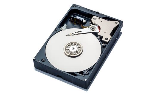 Hard Disk Drive And Open Cover Computer Hardware Hard Disk Storage Device Detail Of The
