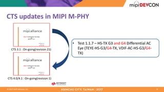 MPI DevCon Hsinchu City Next Generation MIPI Physical Layer Design And Evaluation