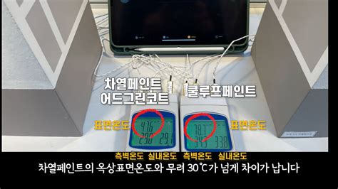 어드그린코트 차열페인트 Vs 쿨루프 페인트 비교 실험 Youtube