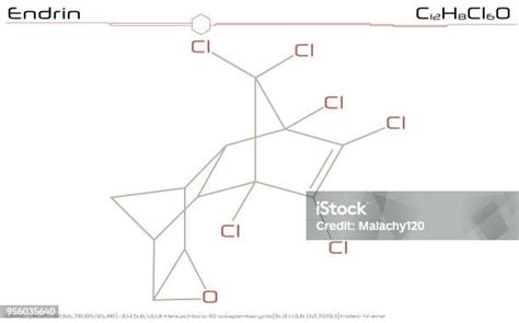 Molecule Of Endrin Stock Illustration Download Image Now Atom