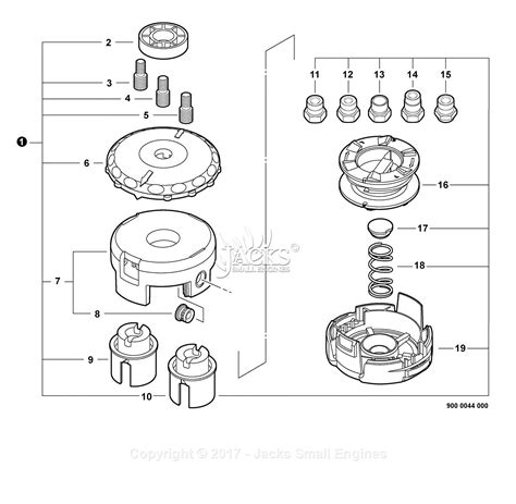 Echo 99944200907 Speed Feed 400 Head Parts Diagram For Speed Feed 400 Trimmer Head