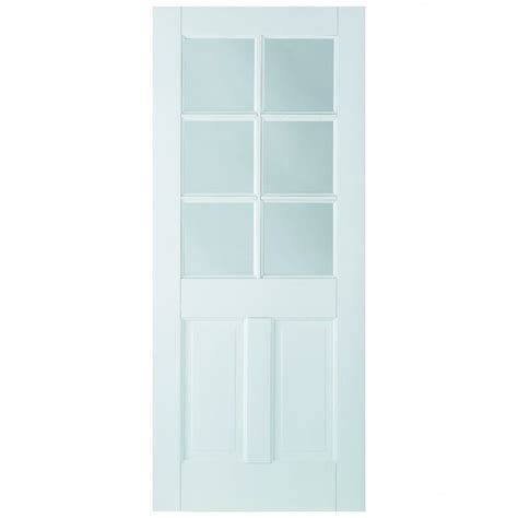 LPD Internal White Primed Canterbury 2P 6L Clear Glass Door At Leader