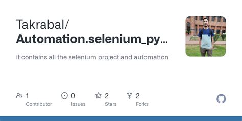Github Takrabal Automation Selenium Python It Contains All The Selenium Project And Automation