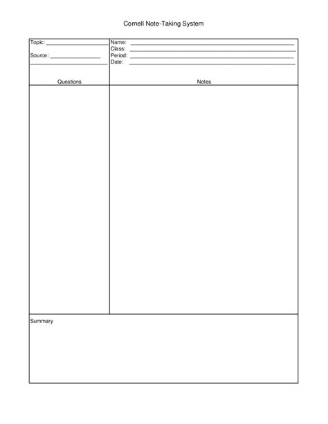 2025 Cornell Notes Template Fillable Printable Pdf And Forms Handypdf