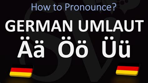 How To Pronounce Ä Ö Ü German Umlauts Youtube
