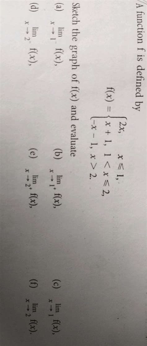 A Function F Is Defined By F X X X X Studyx