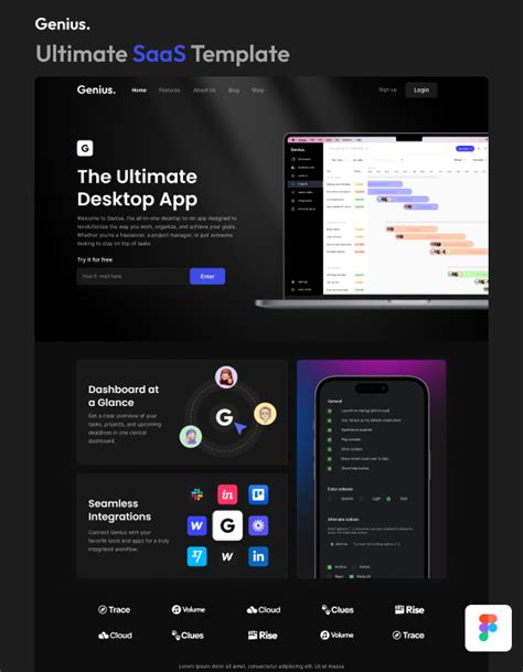 Genius SaaS HTML5 Responsive Website Template