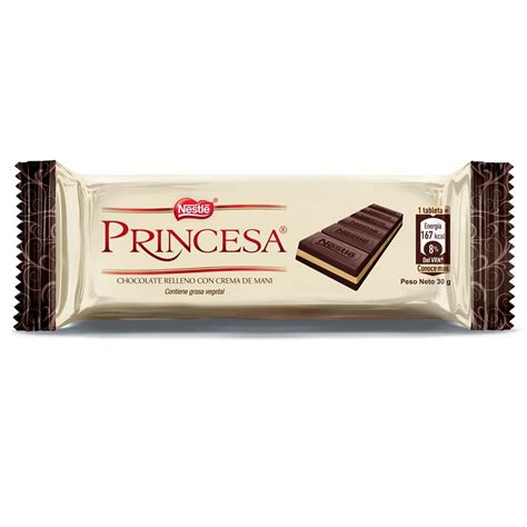 Chocolate Relleno Con Crema De Maní Princesa Empaque 30g Plazavea