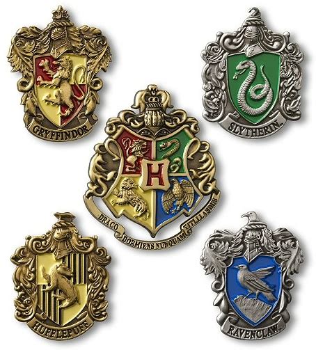 Harry Potter Hogwarts House Crest Pin Set