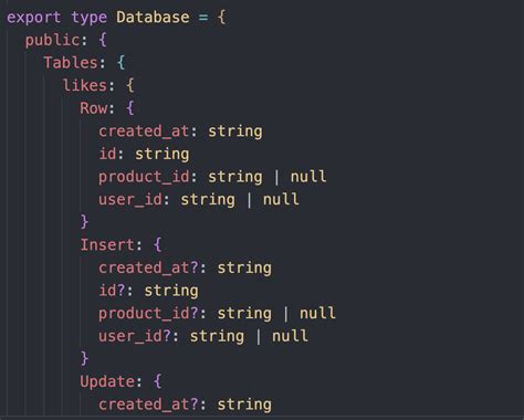 Supabase Typescript 파일 생성