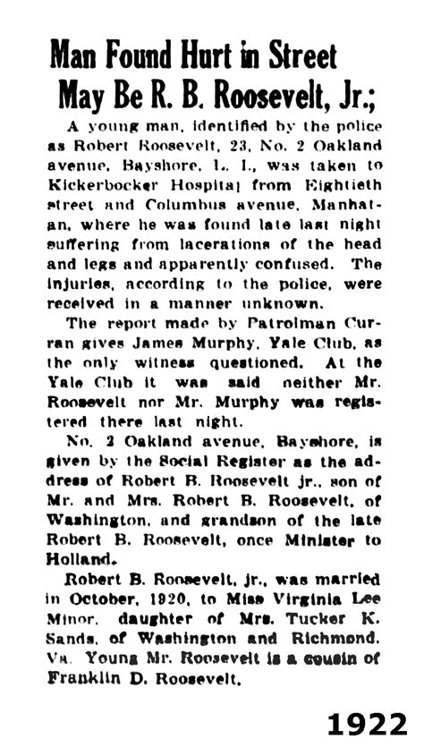 Robert Barnwell Roosevelt Jr 1899 1922 Find A Grave Memorial