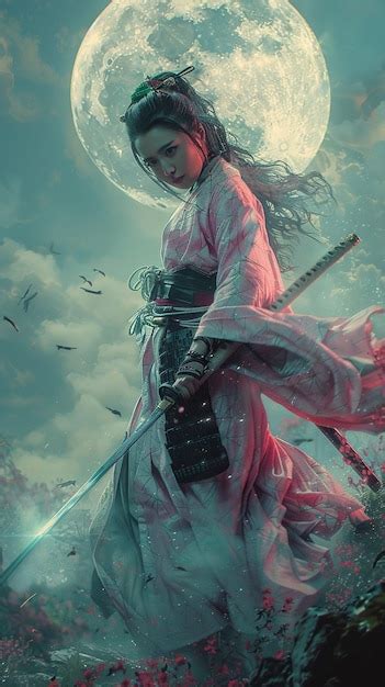 Kamado Nezuko From Demon Slayer Doing Her Flying Kick Premium Ai