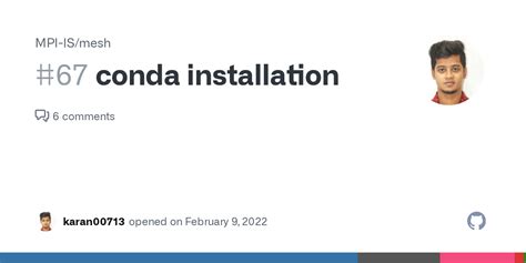 Conda Installation Issue MPI IS Mesh GitHub