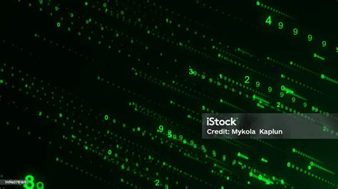 매트릭스 배경입니다 바이너리 코드를 사용한 사이버 보안 무작위로 빠르게 떨어지는 녹색 숫자 디코딩 알고리즘은 소프트웨어를 해킹했습니다 빅 데이터 시각화 3d 렌더링 가상