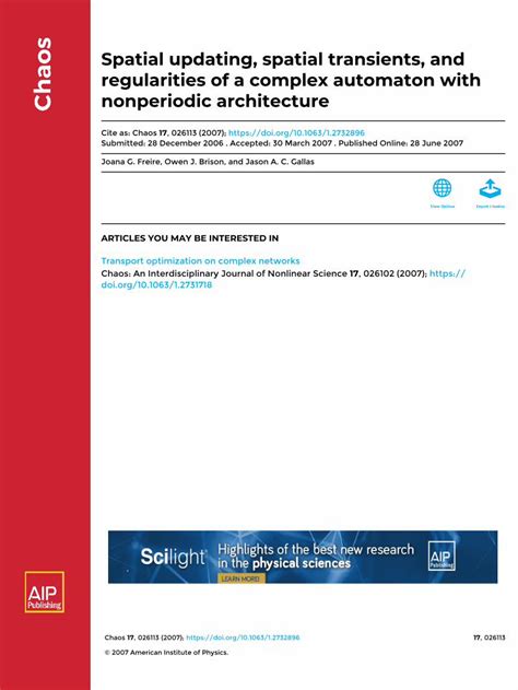 Pdf Spatial Updating Spatial Transients And Regularities Of Dokumentips