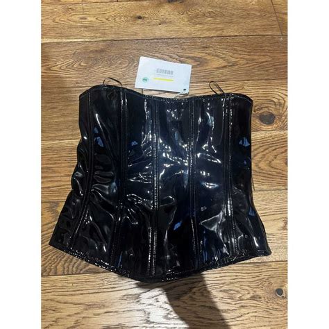 Balmain Patent Leather Corset Gem