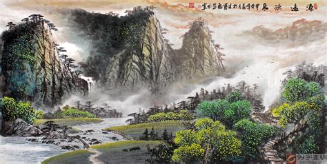 源远流长山水画的讲究 山水画源远流长 源远流长山水画画 大山谷图库
