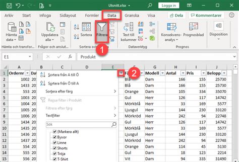Fem Sätt Att Infoga Utsnitt I Excel Excelbrevet