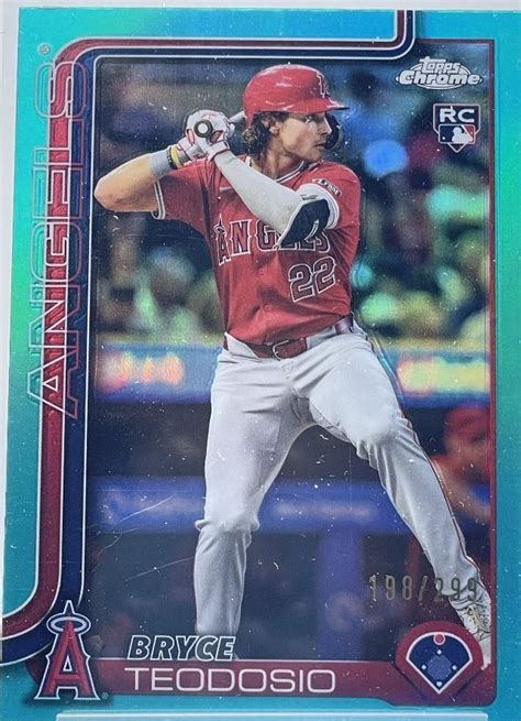 2025 Topps Chrome Bryce Teodosio 198 Teal Refractor 299 Rc For Sale Online Ebay